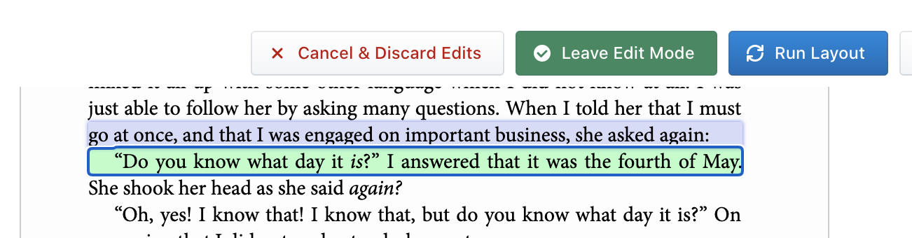 Add Roman Text After Italicized Text In A Locked Chapter User Guide